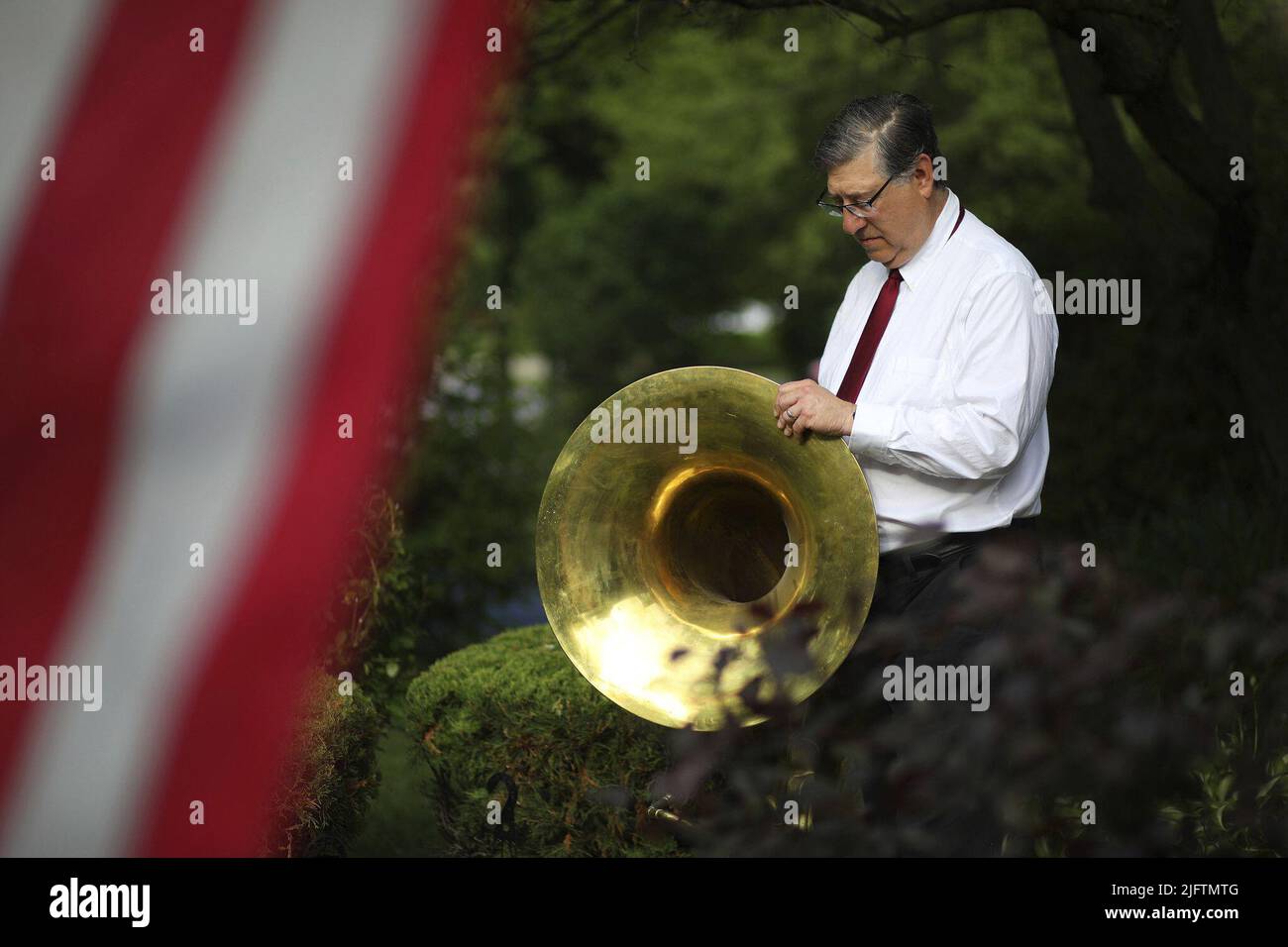 With the American flag still flying outside his home for Independence ...