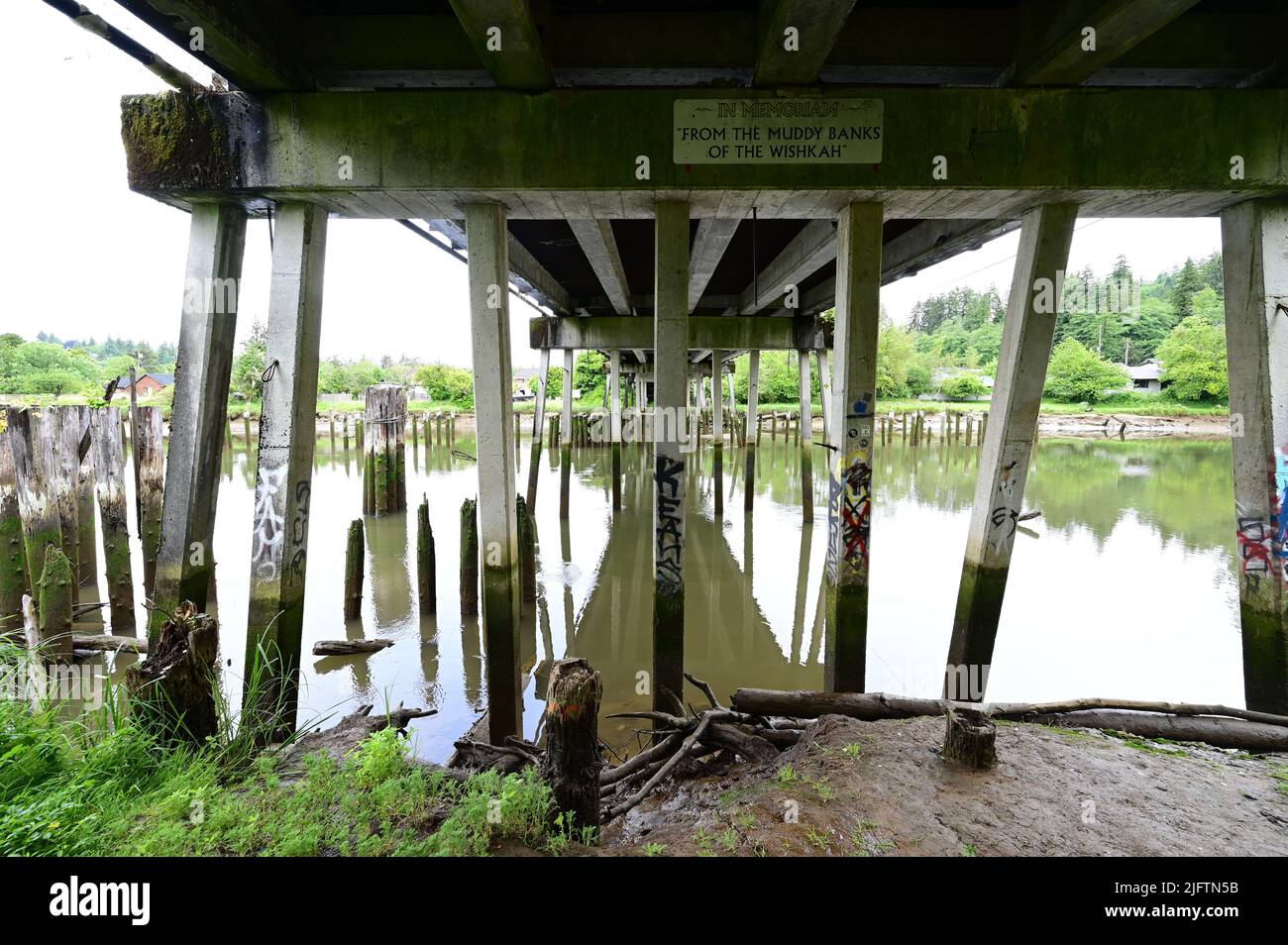 The Muddy banks of the Wishkah river in Aberdeen Stock Photo - Alamy