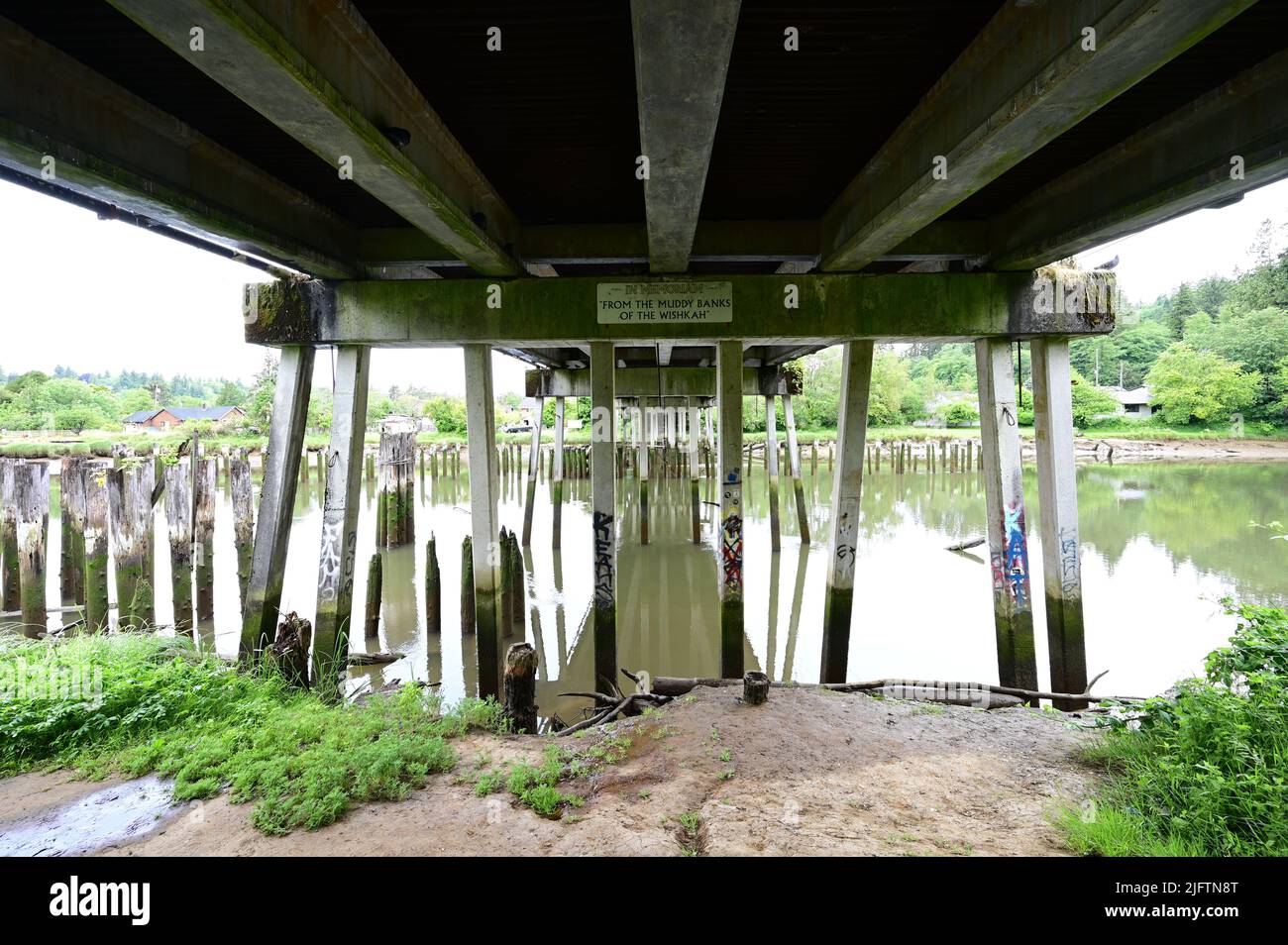 The Muddy banks of the Wishkah river in Aberdeen Stock Photo - Alamy