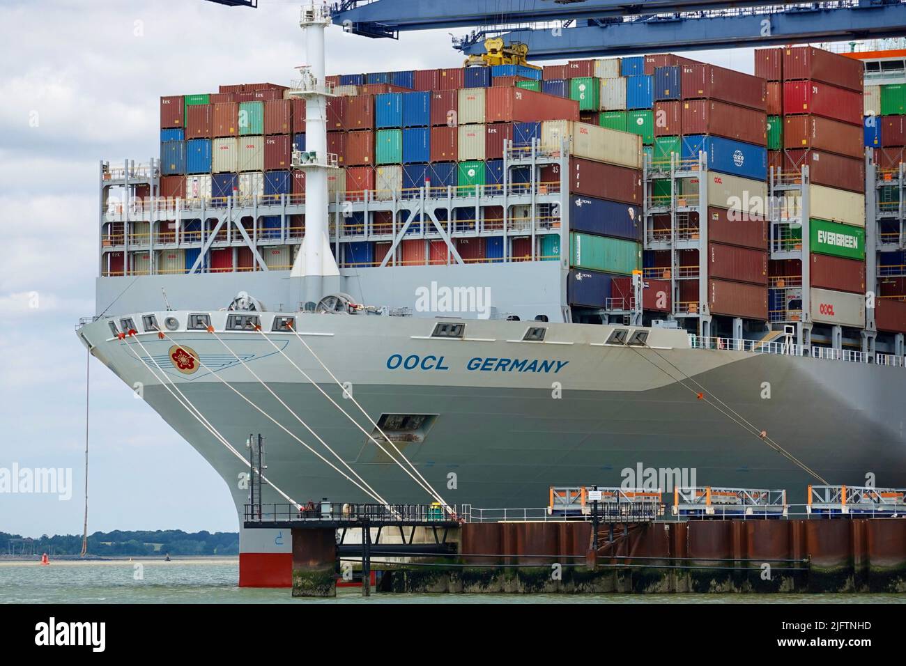 Felixstowe, Suffolk, UK - 5 July 2022: Container ship OOCL Germany at ...