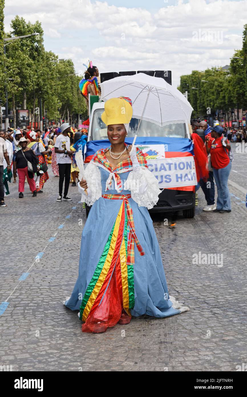 Paris, France. 3rd July, 2022. The Tropical Carnival of Paris took ...