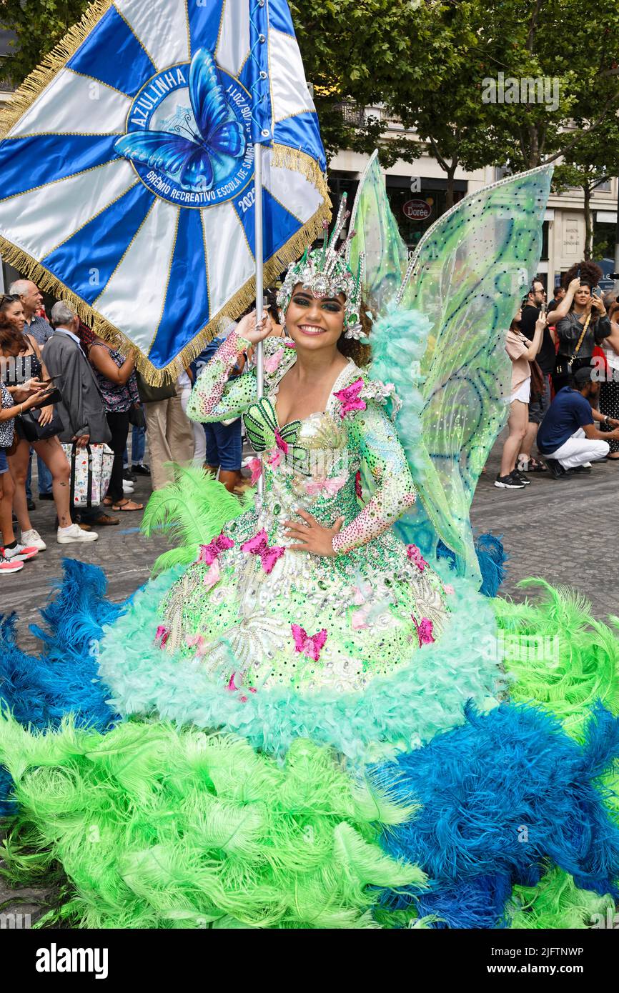 Paris, France. 3rd July, 2022. The Tropical Carnival of Paris took ...