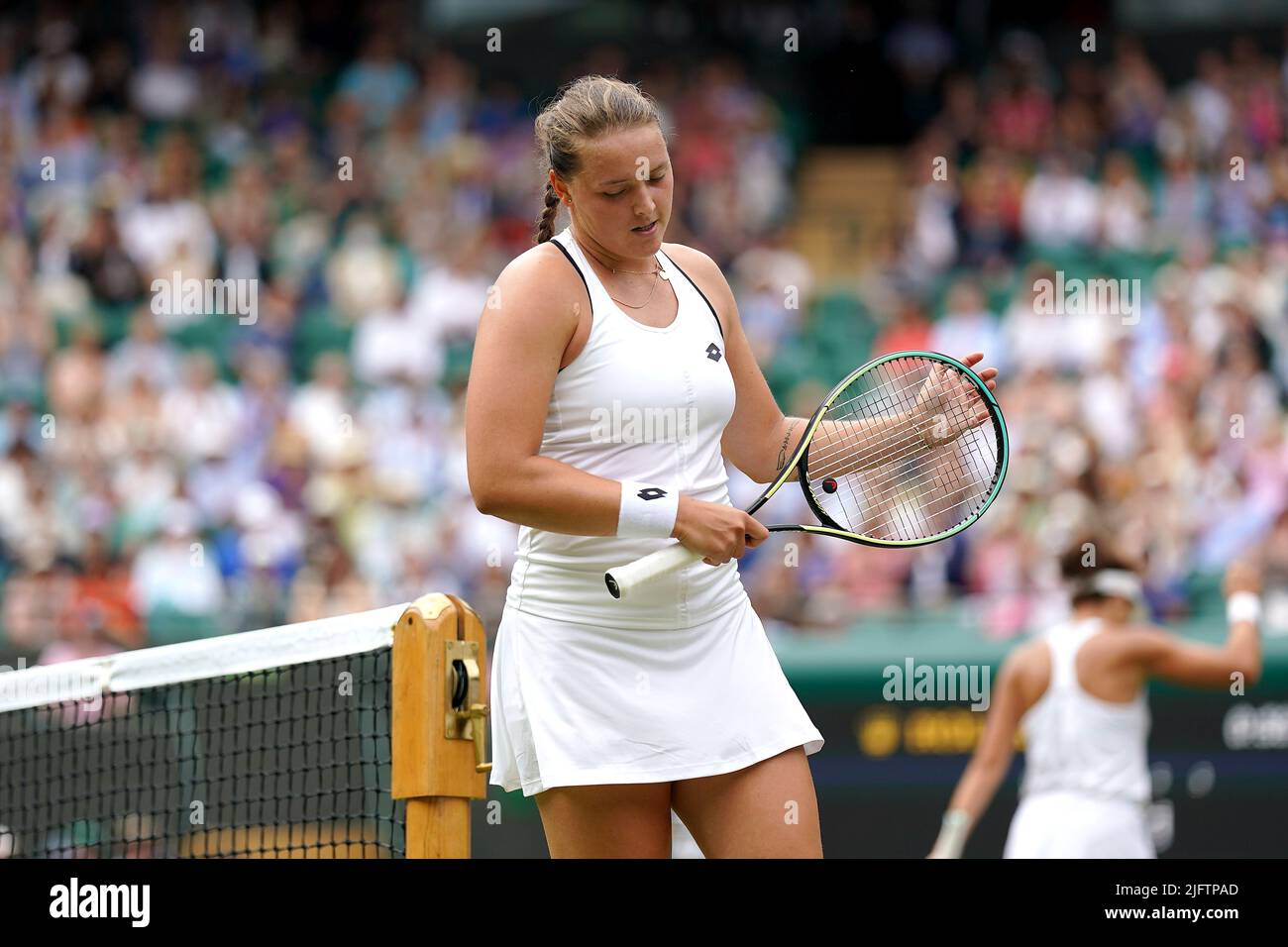 Germany's Jule Niemeier reacts against Tatjana Maria in the quarter ...