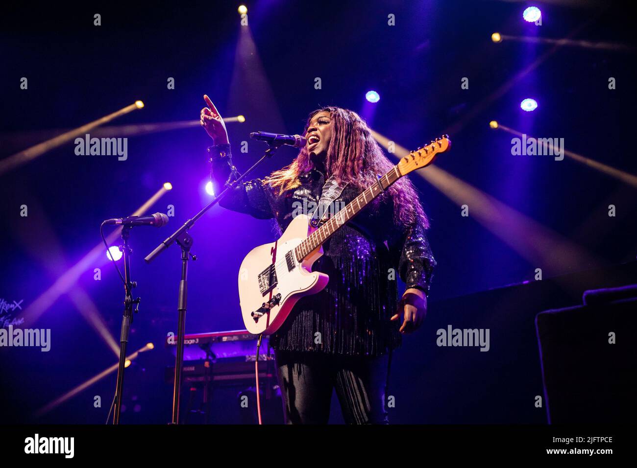 Montreux, Lake Geneva, Switzerland: July 4, 2022, British artist Yola ...