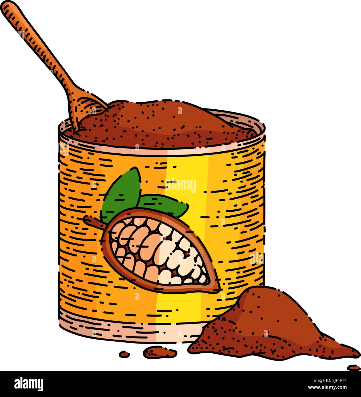 chocolate powder sketch hand drawn vector Stock Vector Image & Art - Alamy