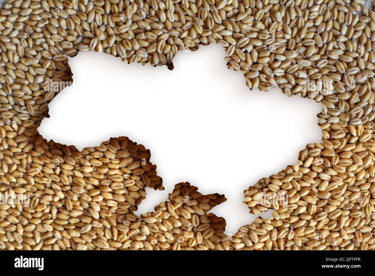 Ukraine white map lies on wheat that is impossible to export. World ...