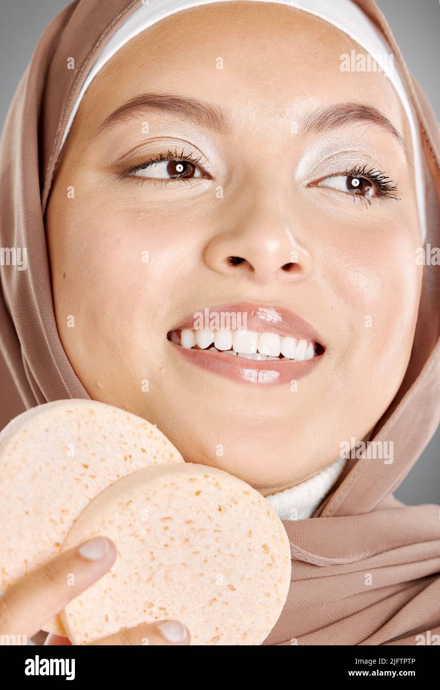 Young Arabic girl in hijaab with a smile. A beautiful middle-eastern ...