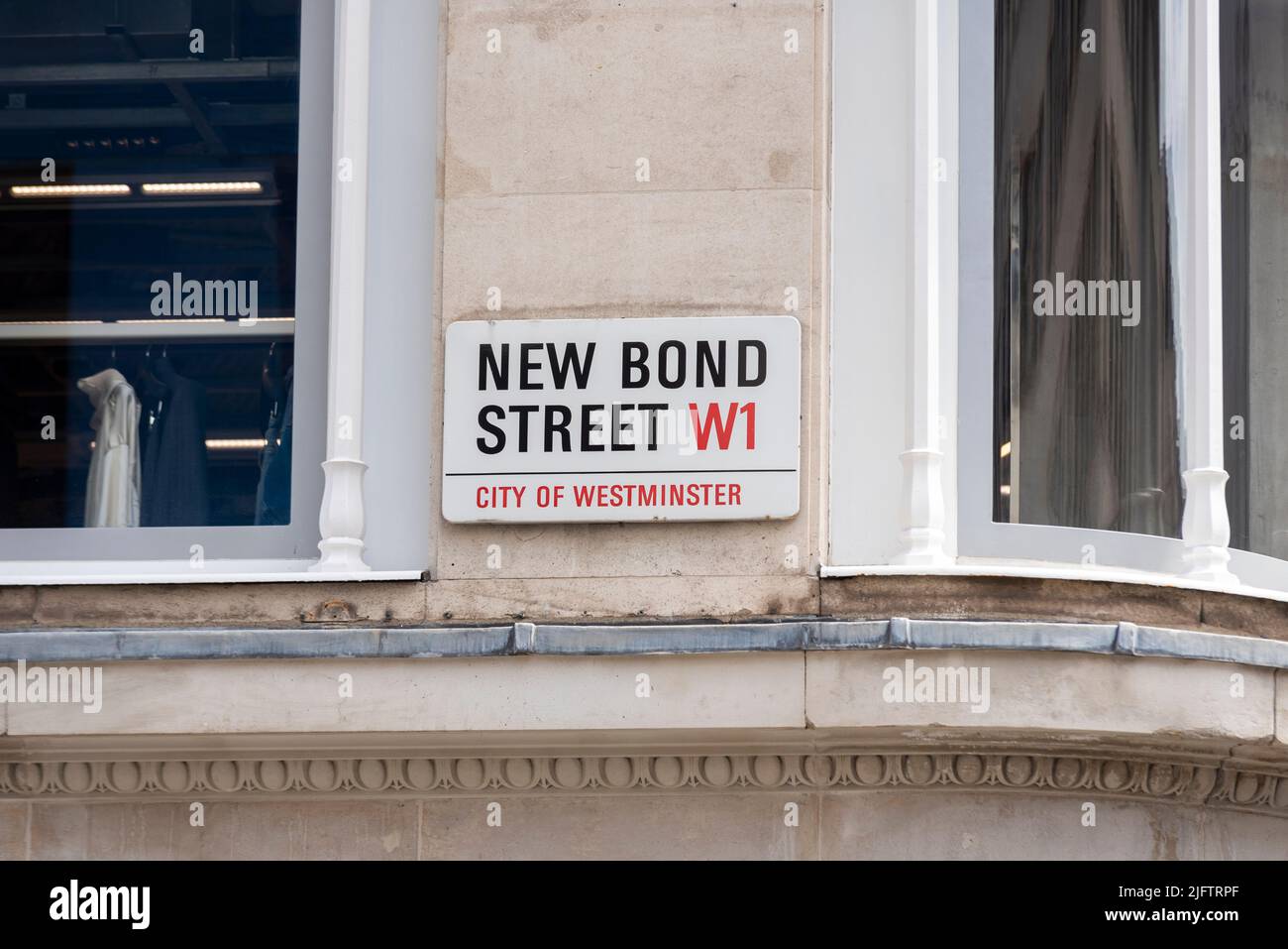 New Bond Street, W1, City of Westminster street sign road sign London ...