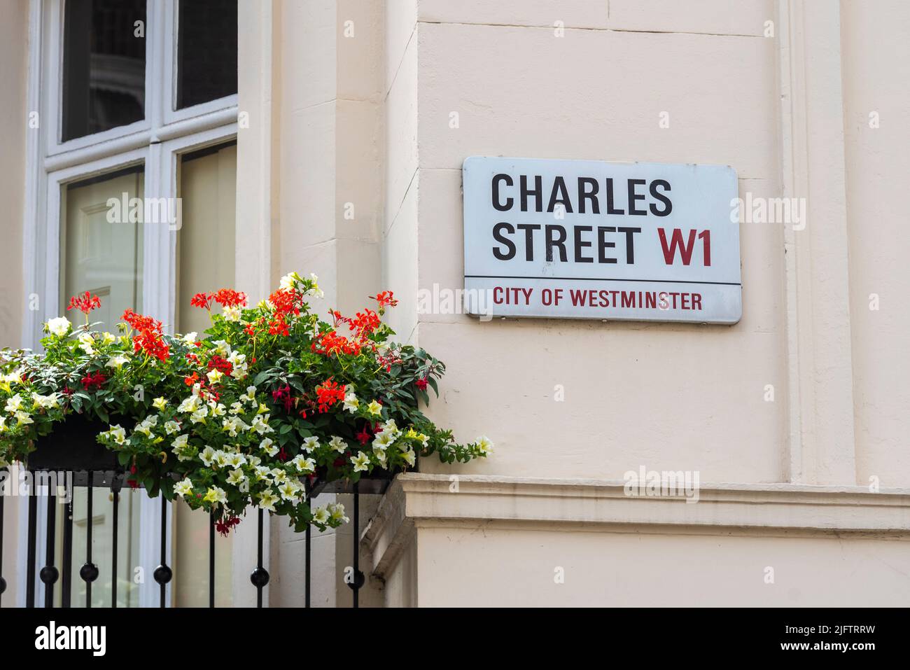 Charles Street, W1, City of Westminster street sign road sign London ...