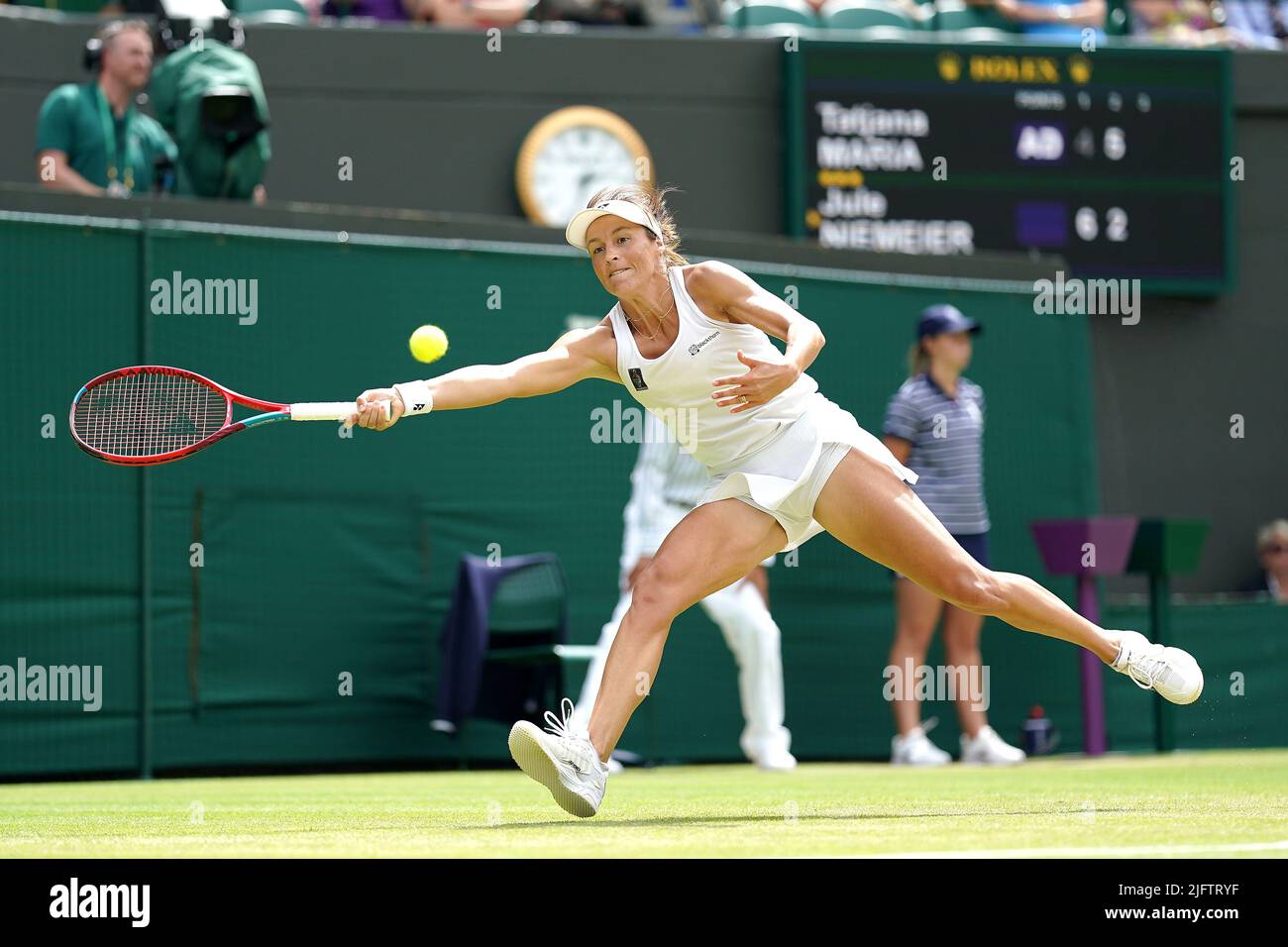Germany's Tatjana Maria in action against Jule Niemeier in the quarter ...