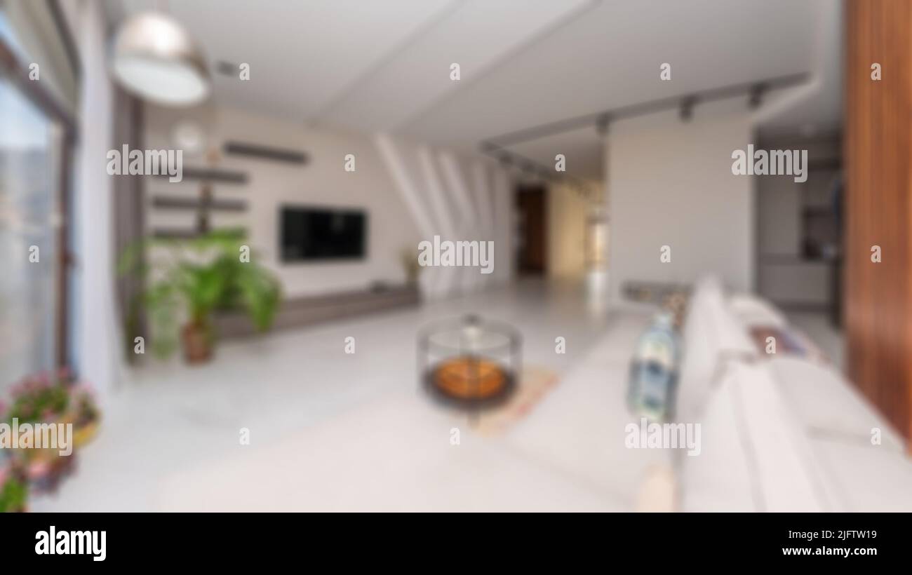 Defocused and Blured Abstract Photo of Modern Luxury Comfortable and ...