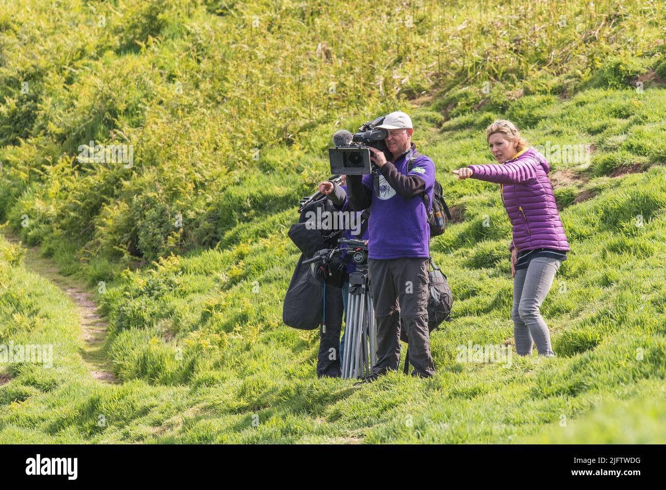 Naomi Wilkinson and film crew filiming an episode of Naomi's Nightmares ...