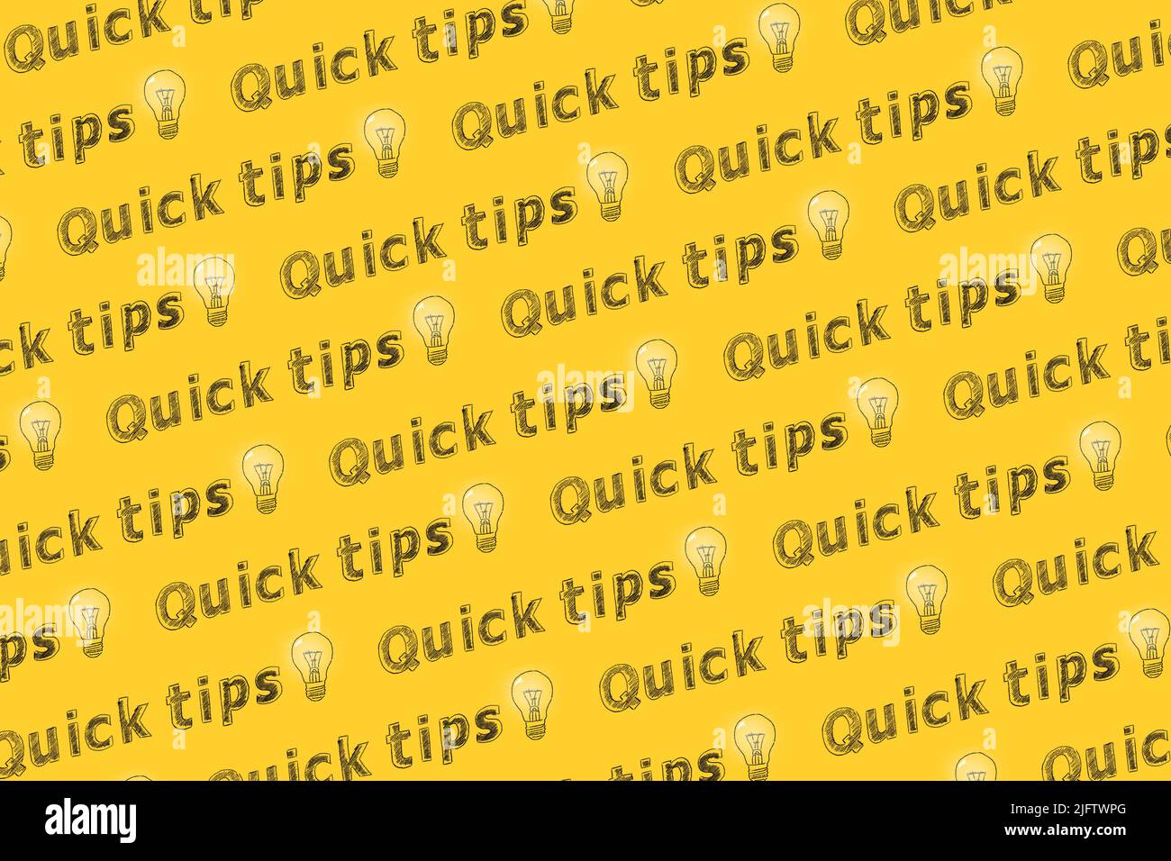 Quick tips. Hand drawn illustration Stock Photo - Alamy