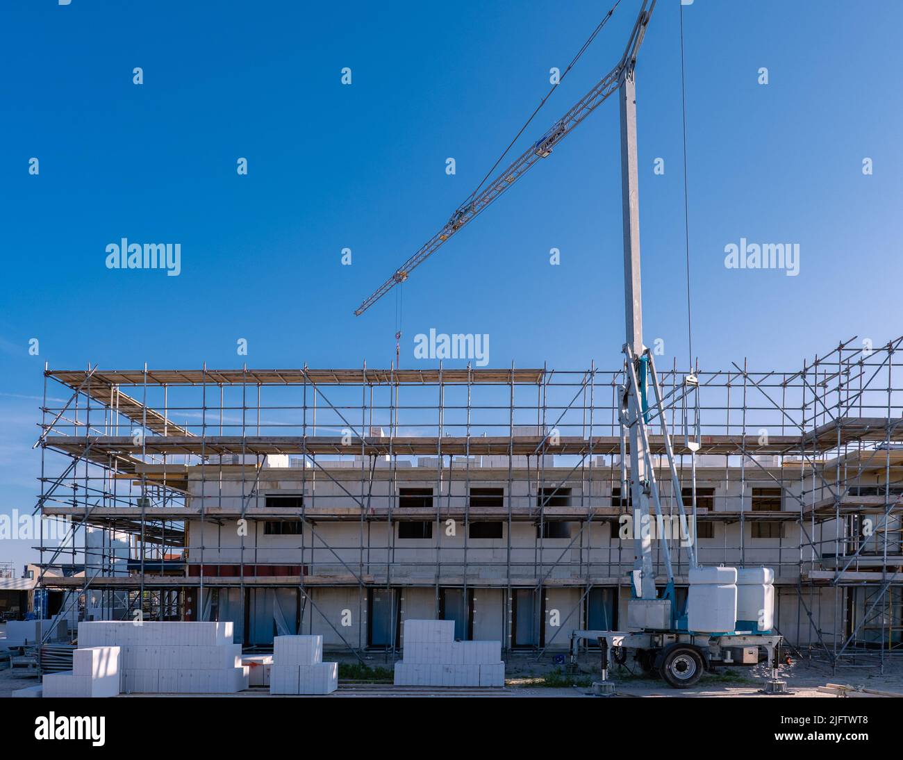 construction site of building a new house,Dutch Suburban area with ...