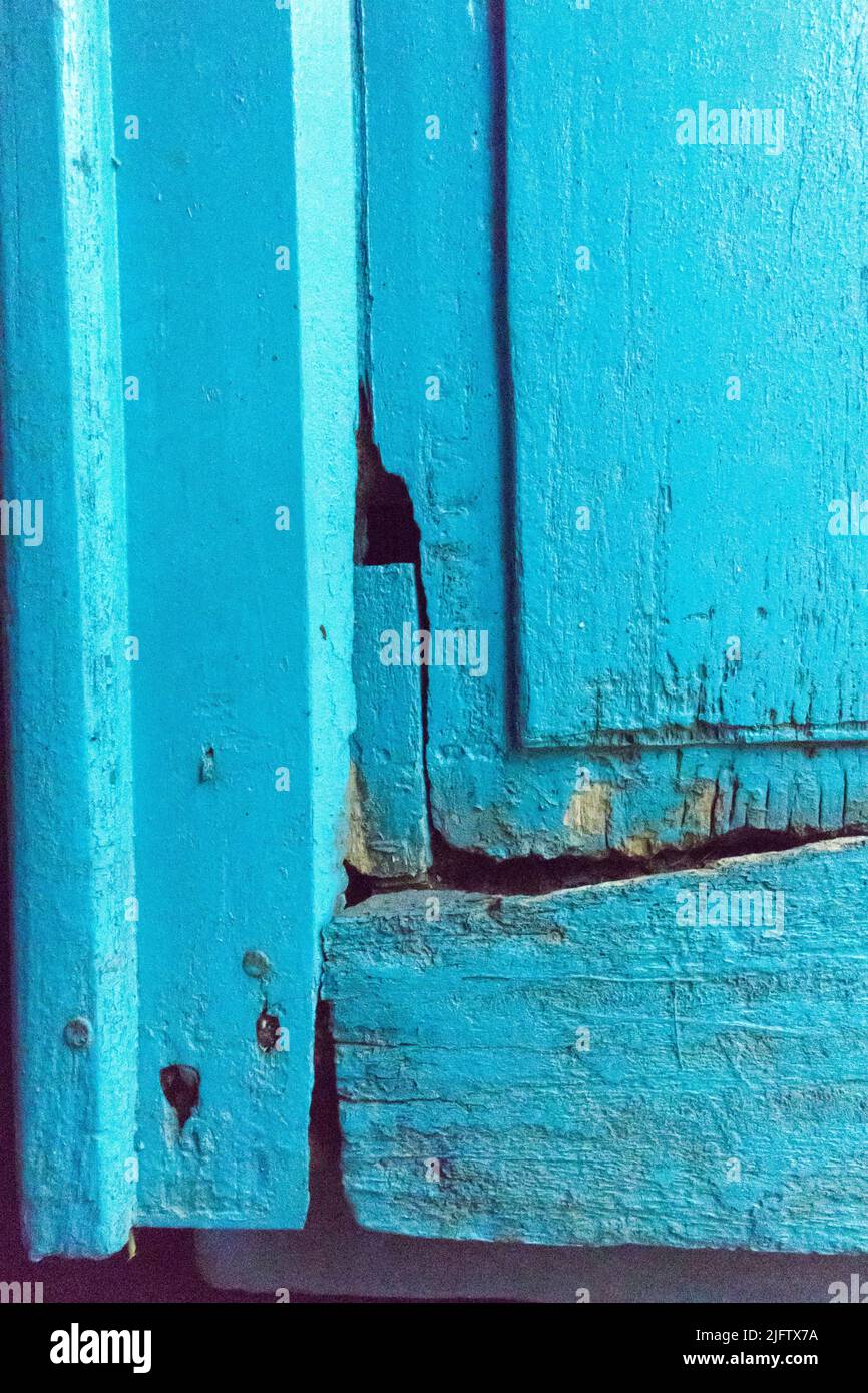 Photo of rotten wood of a door which is damaged by the rain water Stock ...