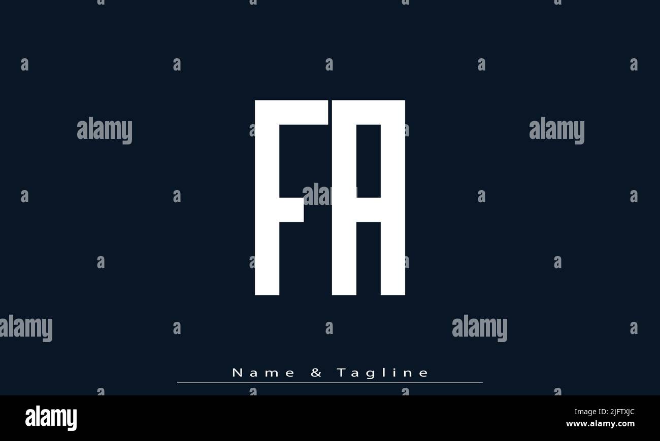Alphabet letters Initials Monogram logo FA , AF Stock Vector Image ...