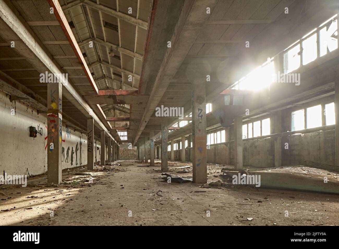 Abandoned factory building, France Stock Photo - Alamy