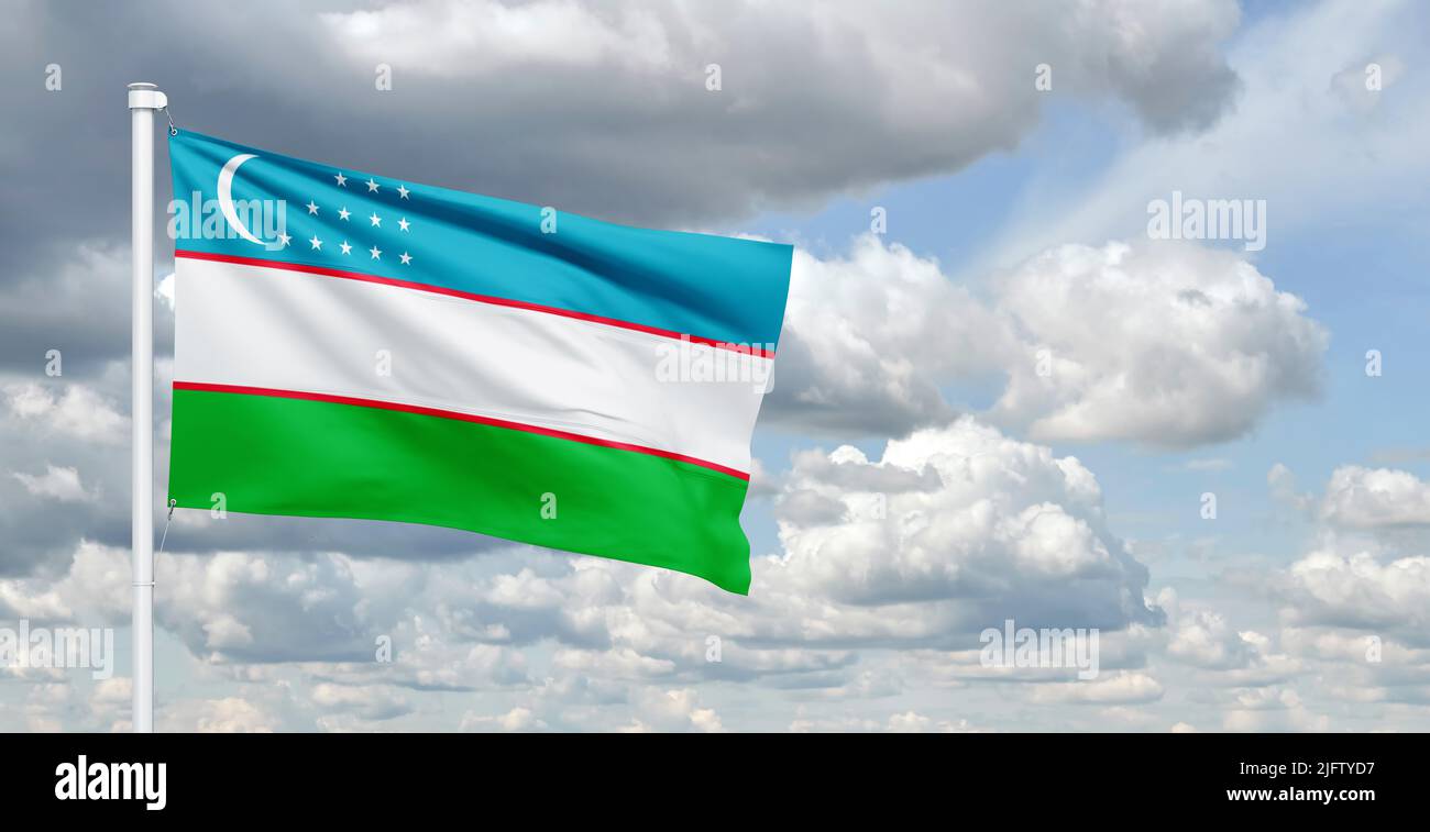 The flag of Uzbekistan (Uzbek: Oʻzbekiston davlat bayrogʻi) consists of ...