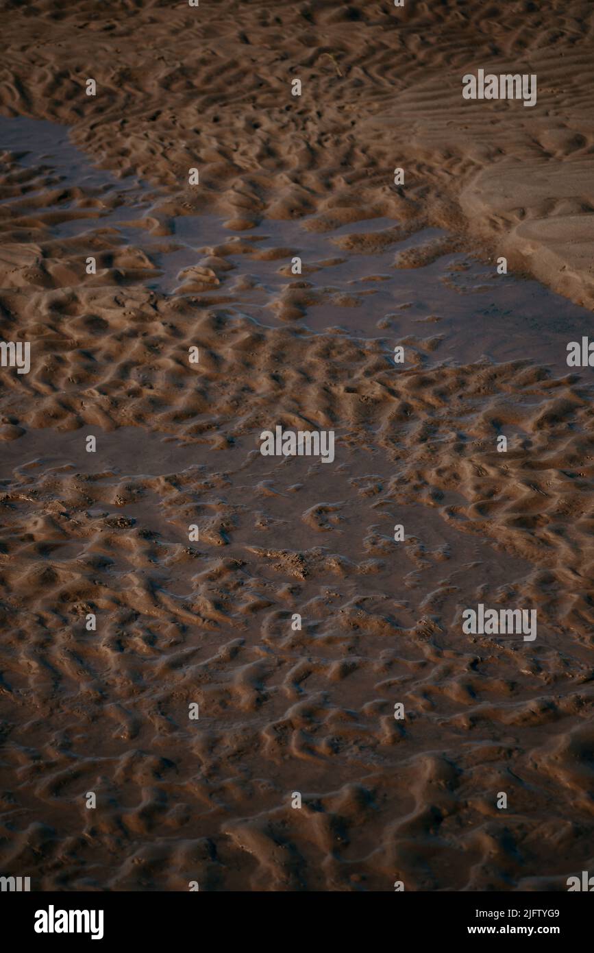 River shallowing. Sandy bottom after the waste of water Stock Photo - Alamy