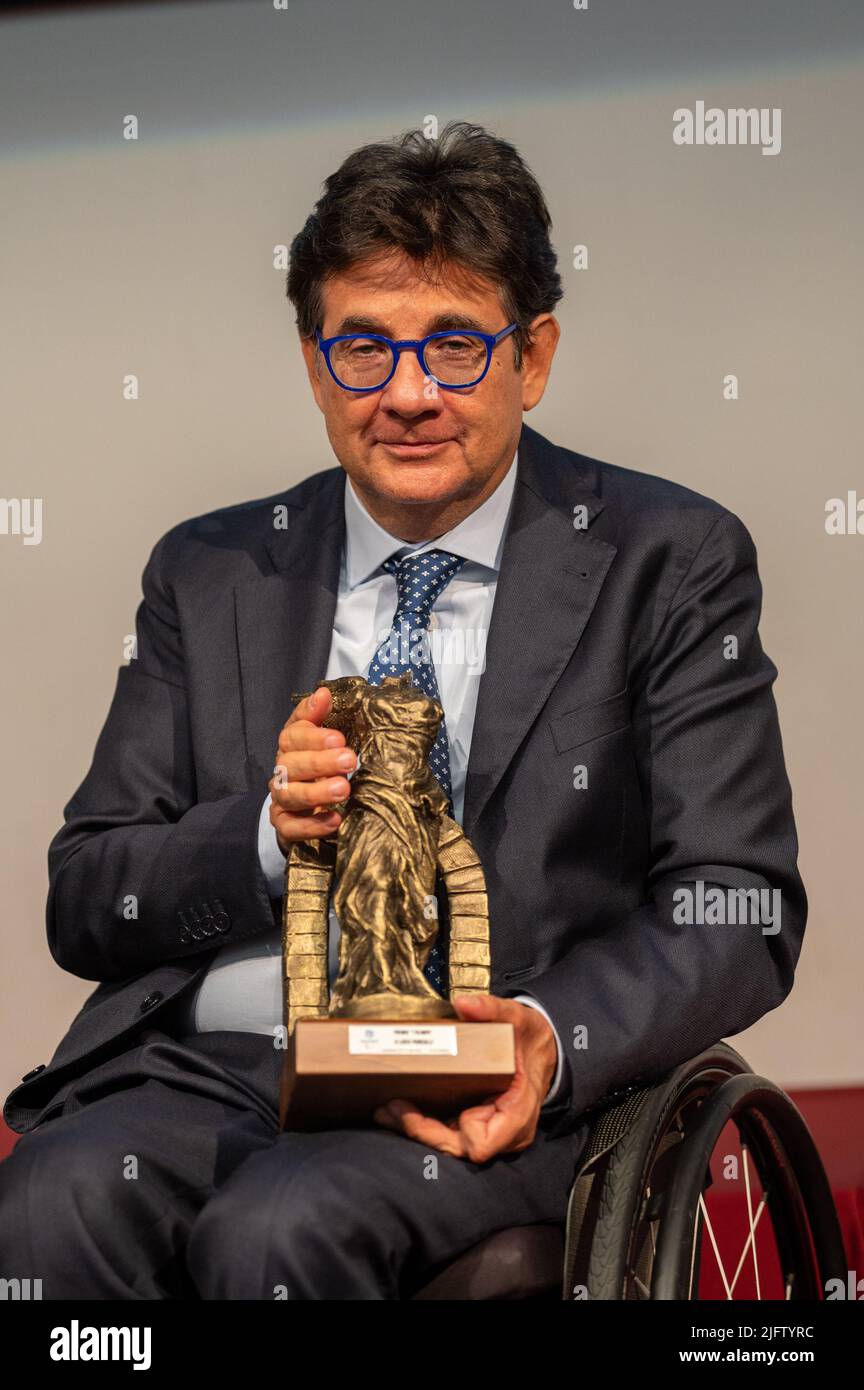 Luca Pancalli (President of the CIP Italian Paralympic Committee) with ...