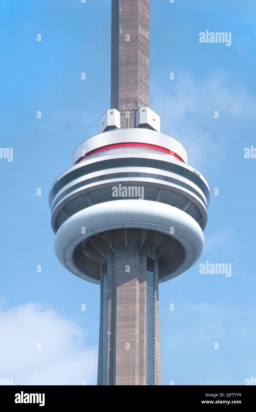 CN Tower Toronto Ontario Canada. Closeup of the Main Pod on the ...