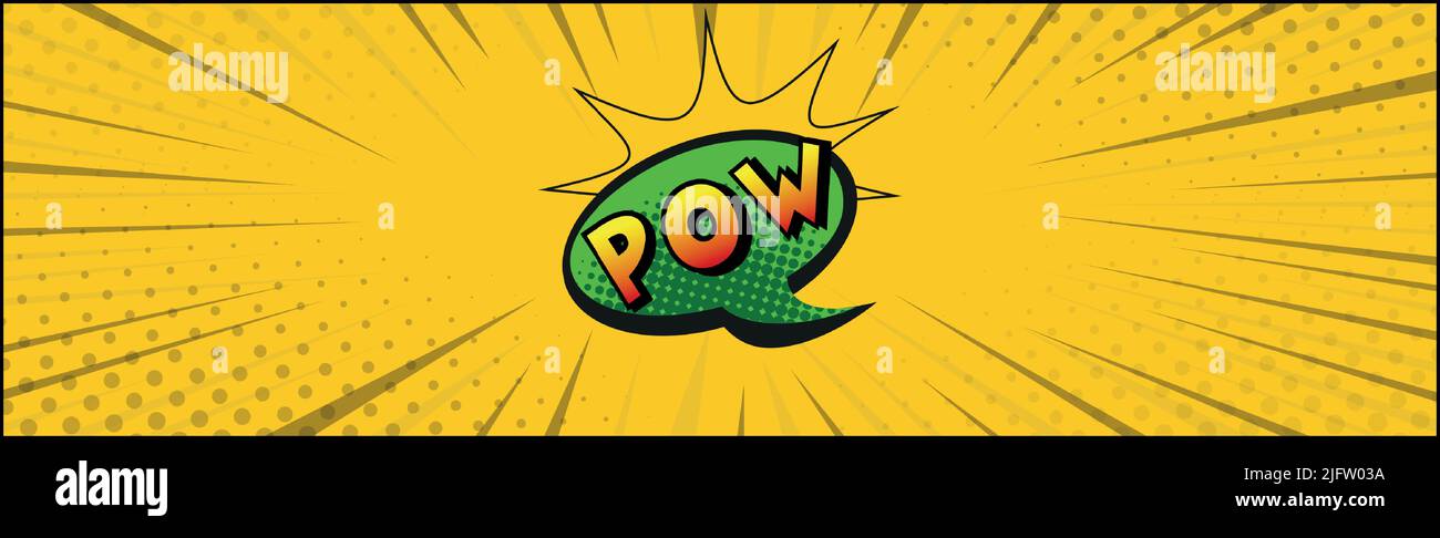 Comic lettering POW on white background - Vector illustration Stock ...