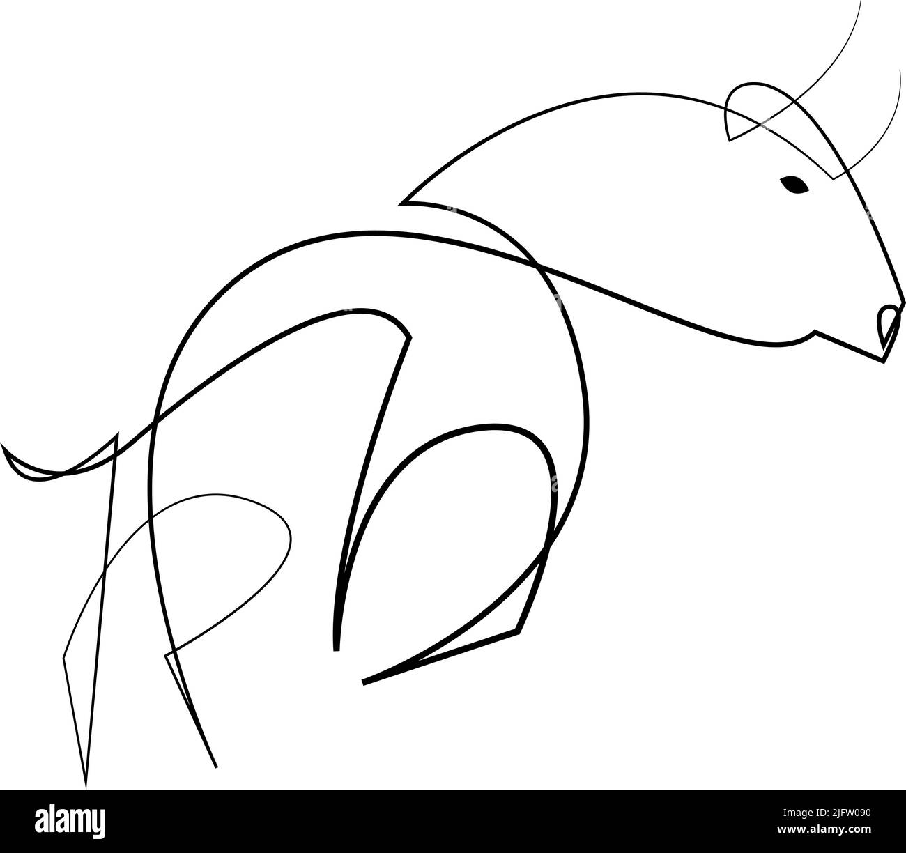 Bull line art hi-res stock photography and images - Alamy