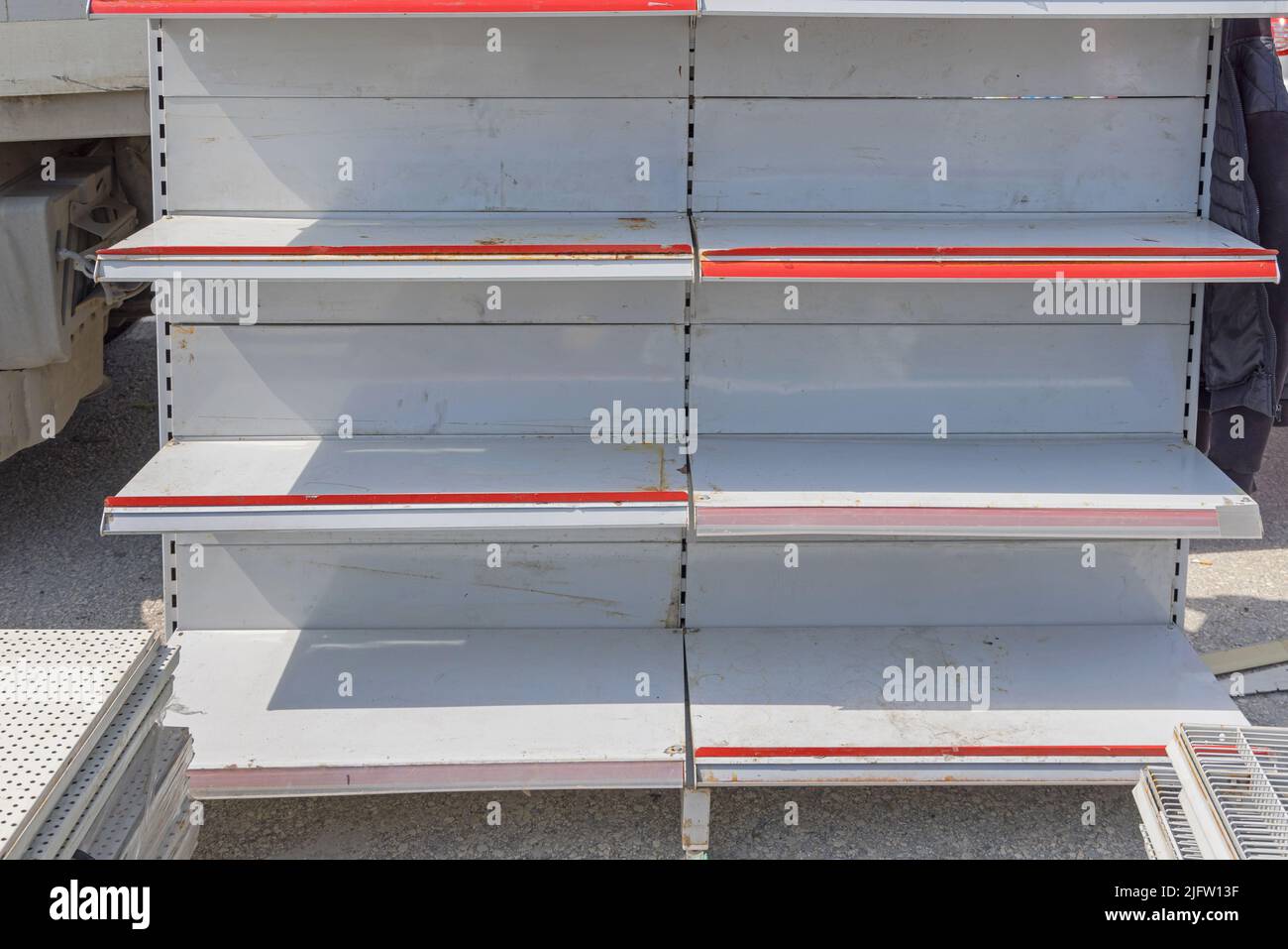 Empty Shelf in Supermarket Supply Chain Disruption Labor Shortage ...