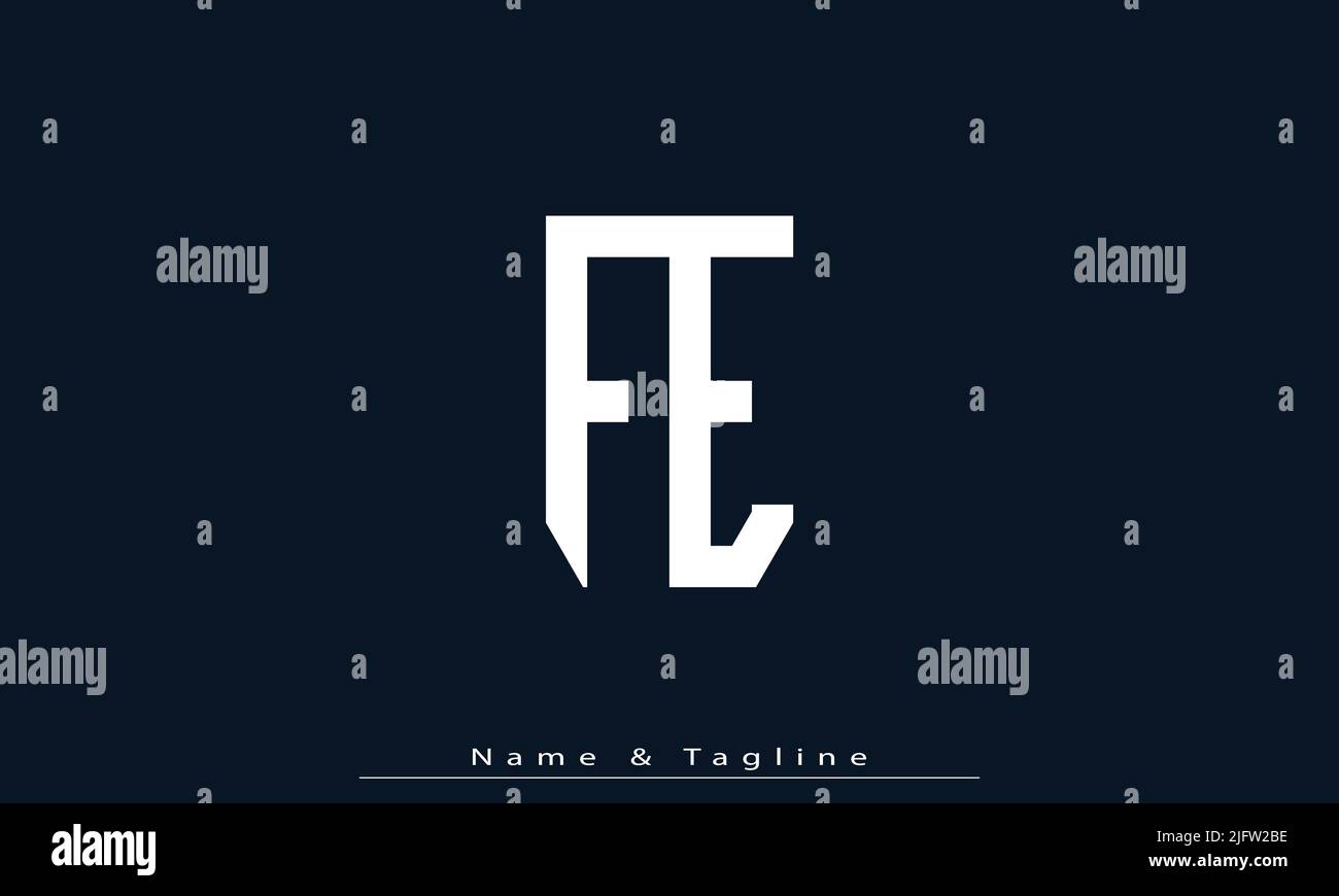 Alphabet letters Initials Monogram logo FE , EF Stock Vector Image ...