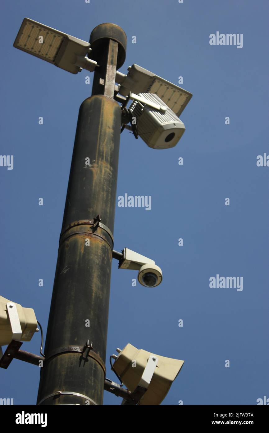 Surveillance camera on light pole hi-res stock photography and images ...