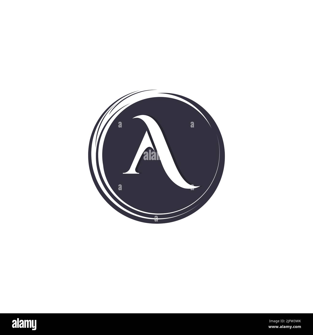 Vector luxury circular element design with Letter A. Vector ...