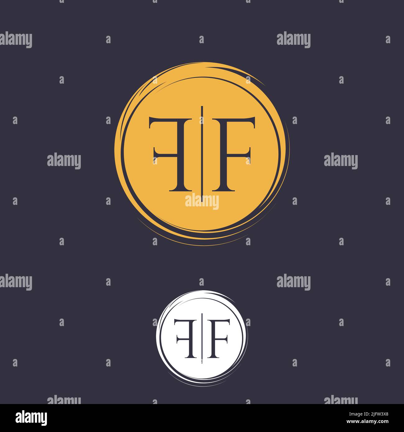 Vector luxury style letter FF logo monogram alphabet. Vector ...