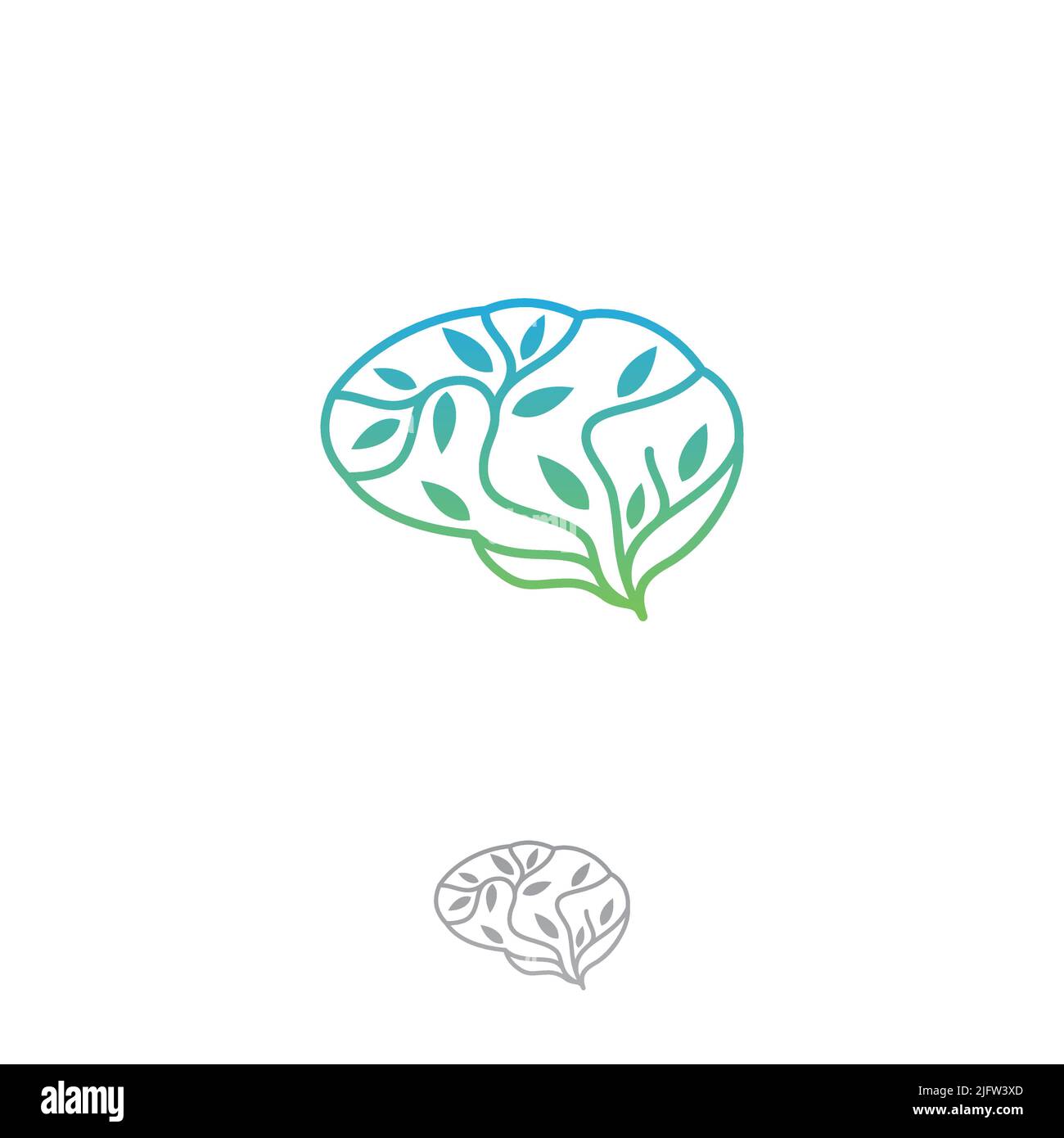 Tree Brain concept nature intelligent evolution. Human anatomical brain ...