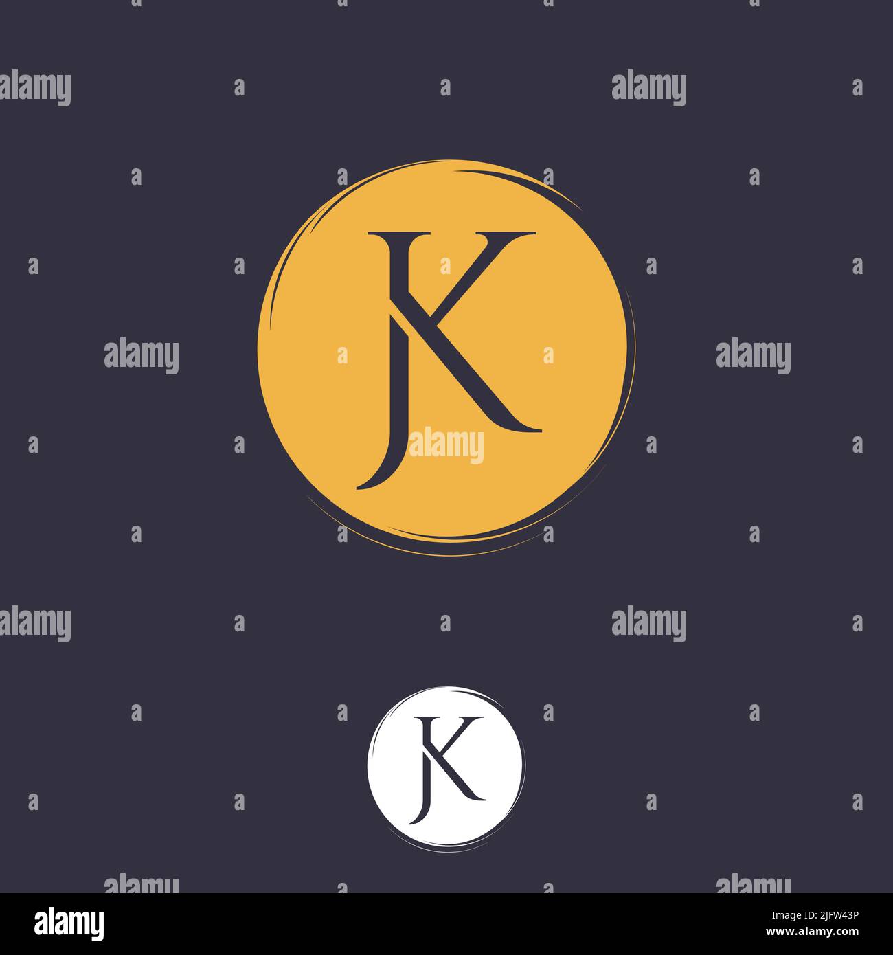 Vector luxury style letter JK logo monogram alphabet. Vector ...