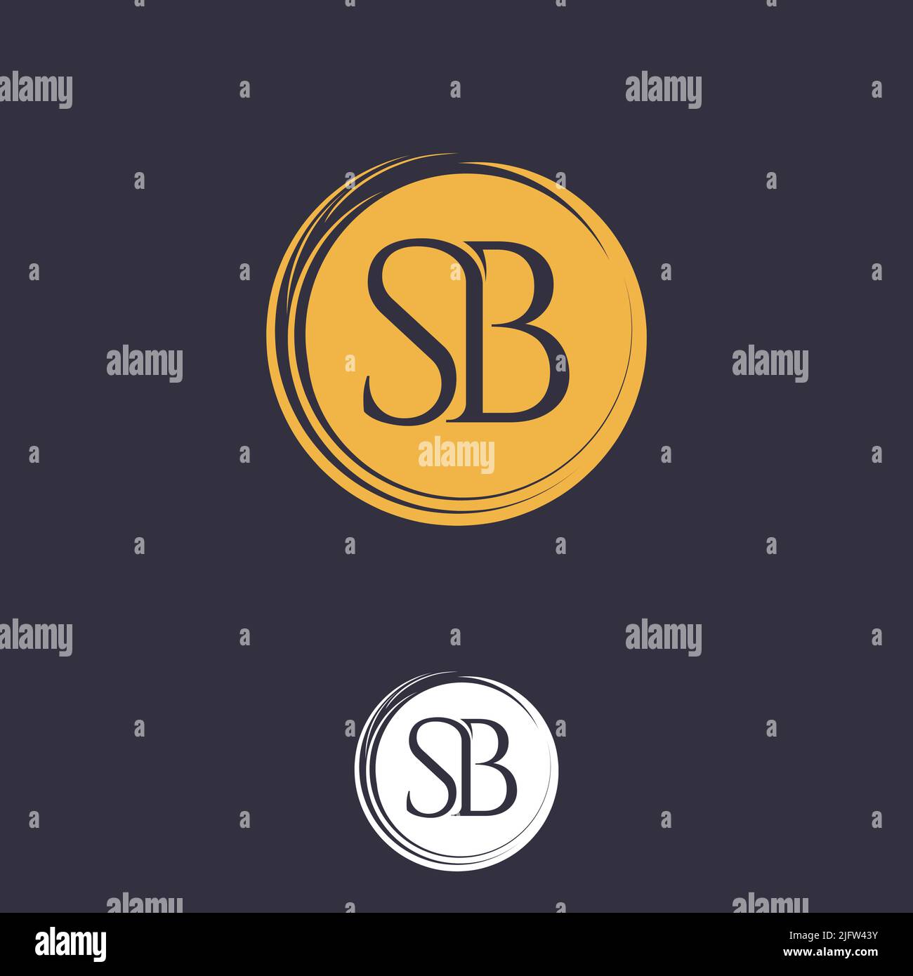 Vector luxury style letter SB logo monogram alphabet. Vector ...