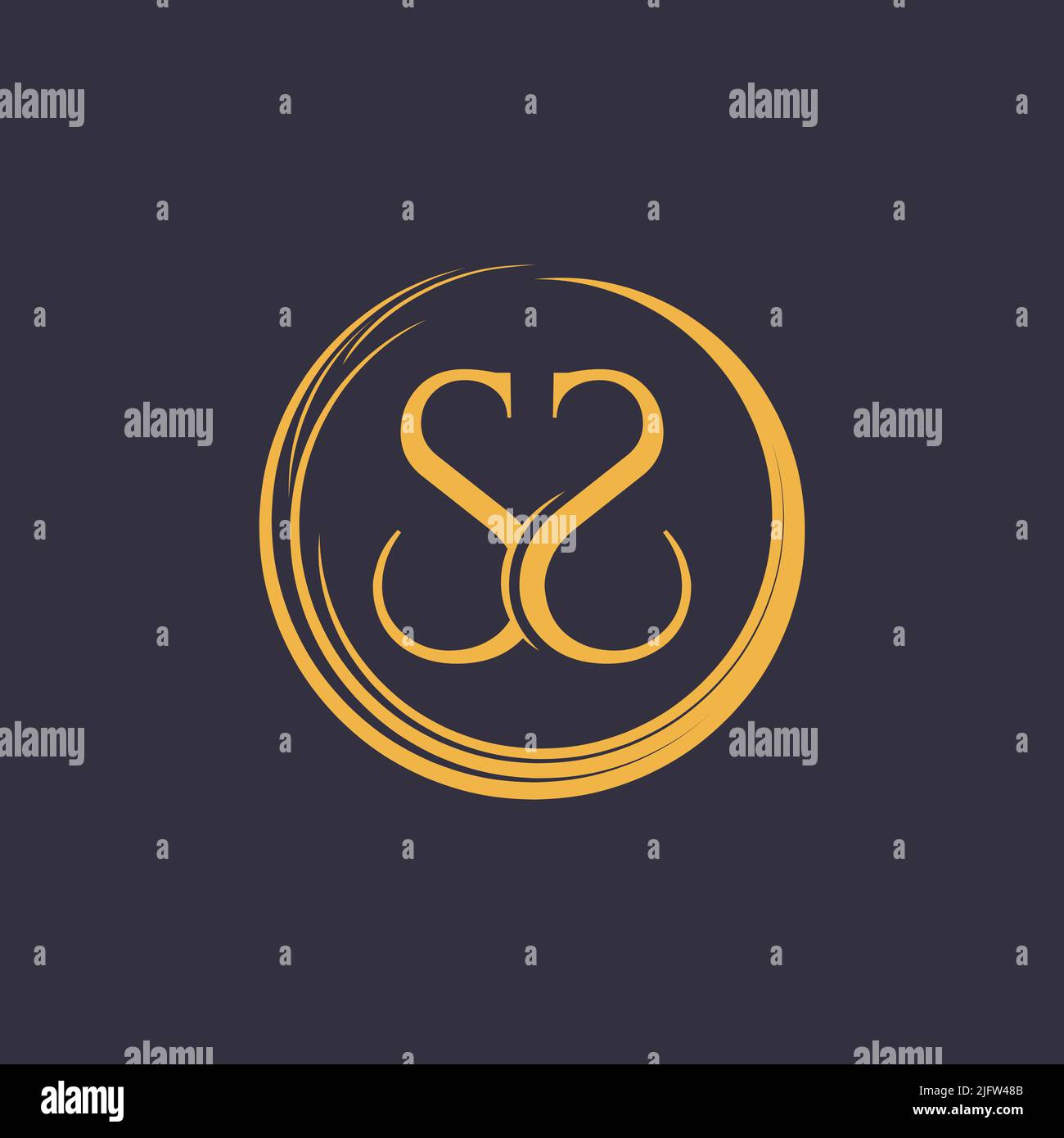 Vector luxury style letter SS logo monogram alphabet. Vector ...