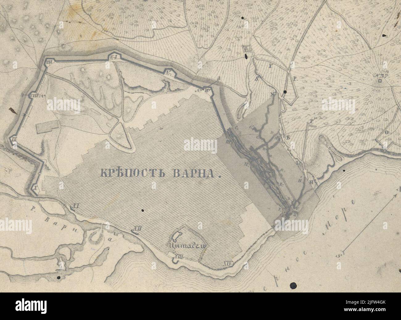 Map of Varna Fortress Stock Photo - Alamy