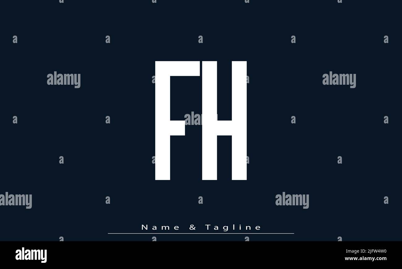Alphabet letters Initials Monogram logo FH , HF Stock Vector Image ...