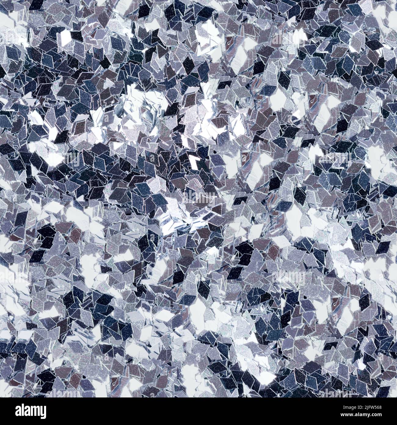 Sivler Glitter In Rhombus Form Sparkle Confetti Seamless Texture Stock
