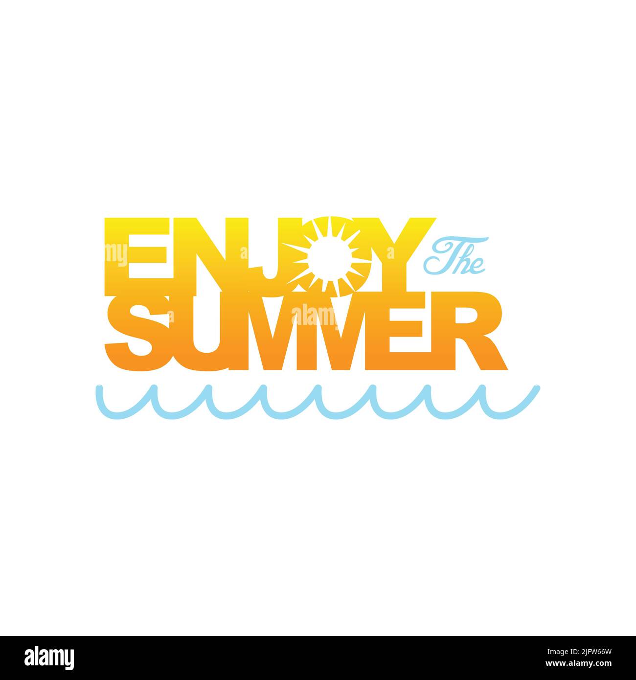 Enjoy summer or Summer logo icon set vector design illustration. Beach ...
