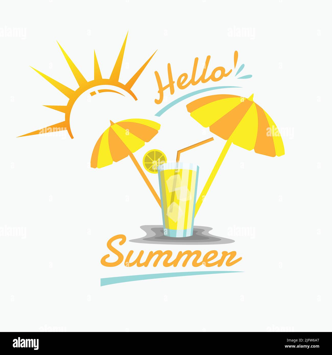 Refreshing blue drink in Stock Vector Images - Alamy