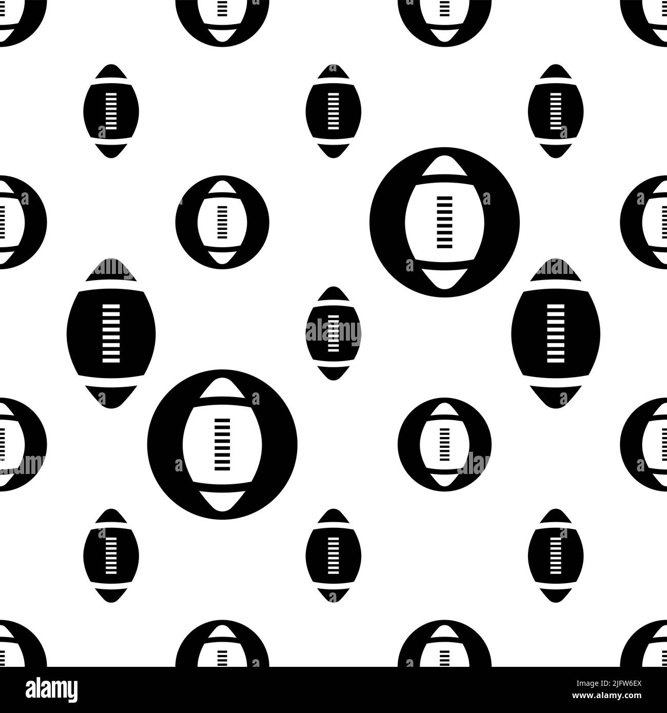 American Football Icon Seamless Pattern, Soccer Ball Seamless Pattern ...