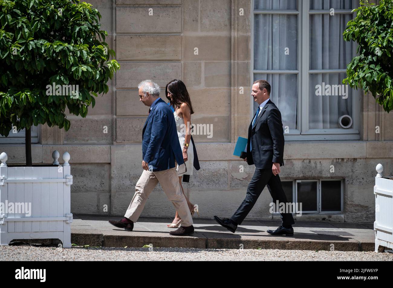 Paris, France, on July 5, 2022. Bruno Roger Petit, Alice Ruffo and ...