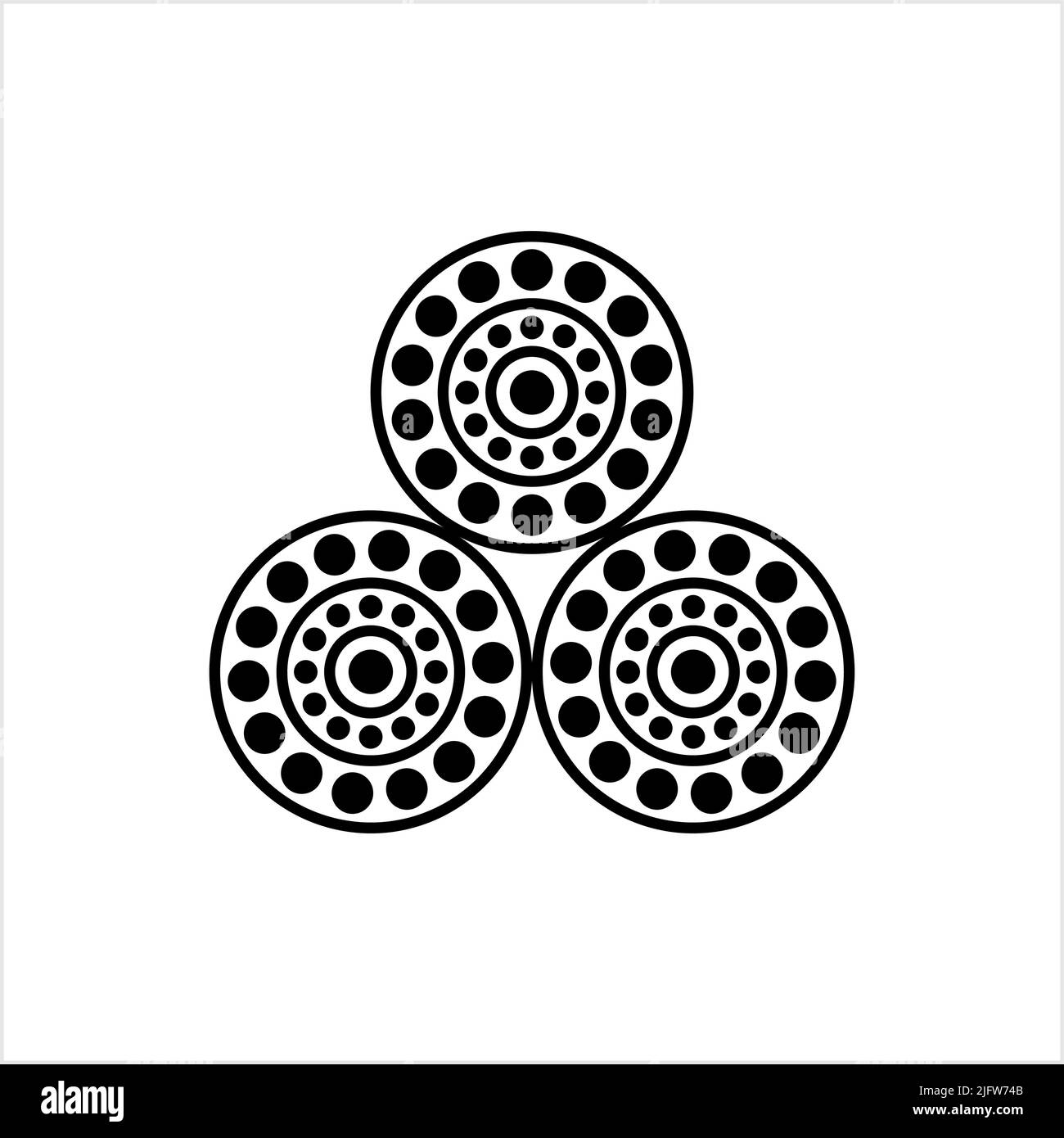 Bearing Icon, Ball Bearing Icon Vector Art Illustration Stock Vector ...