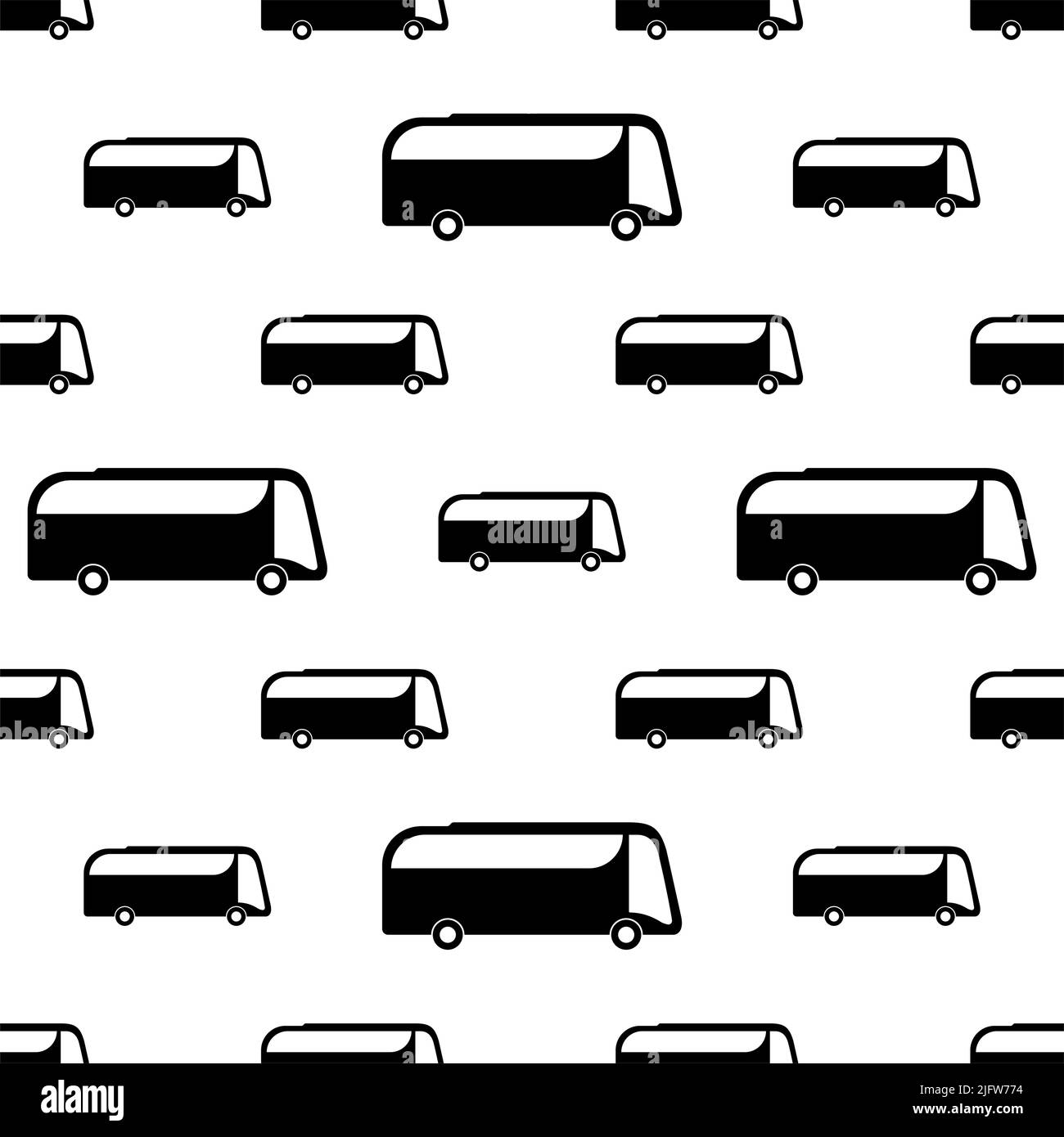Bus Icon Seamless Pattern, Bus Vector Art Illustration Stock Vector ...