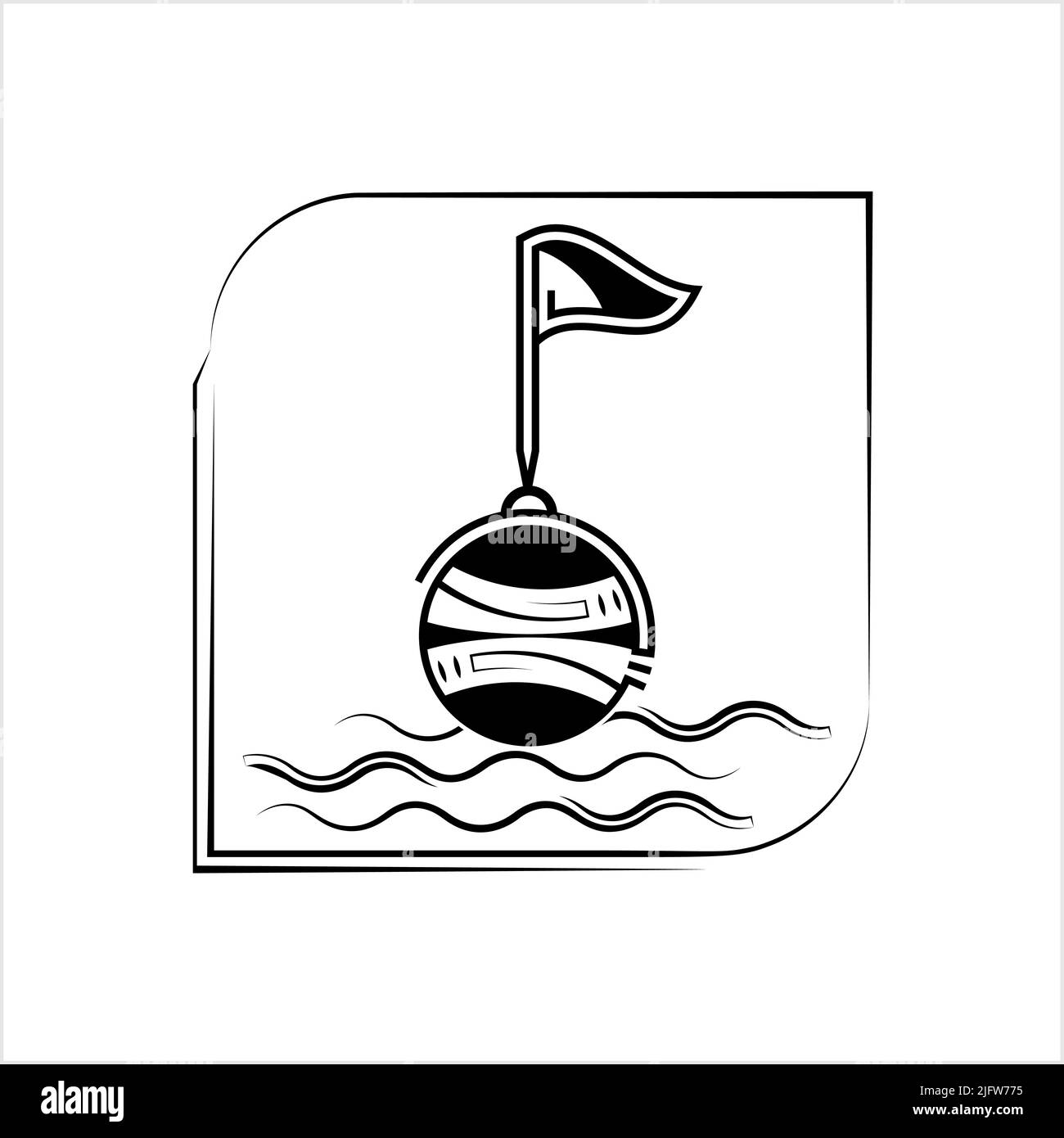 Buoy Icon, Float Buoy Icon Vector Art Illustration Stock Vector Image ...