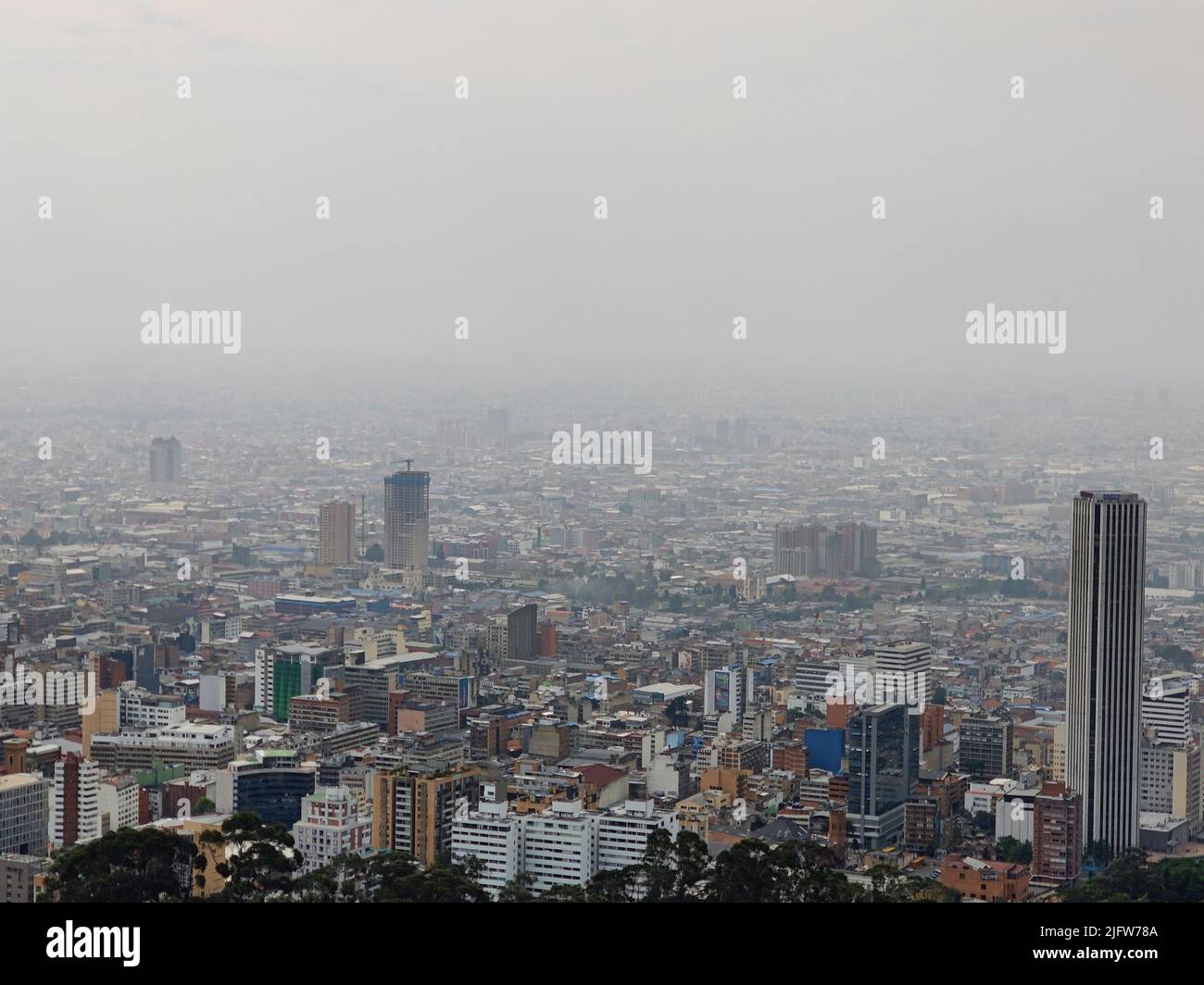 An aerial view of modern buildings in Bogota, Colombia Stock Photo - Alamy