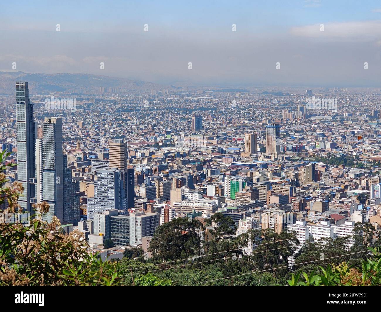 An aerial view of modern buildings in Bogota, Colombia Stock Photo - Alamy