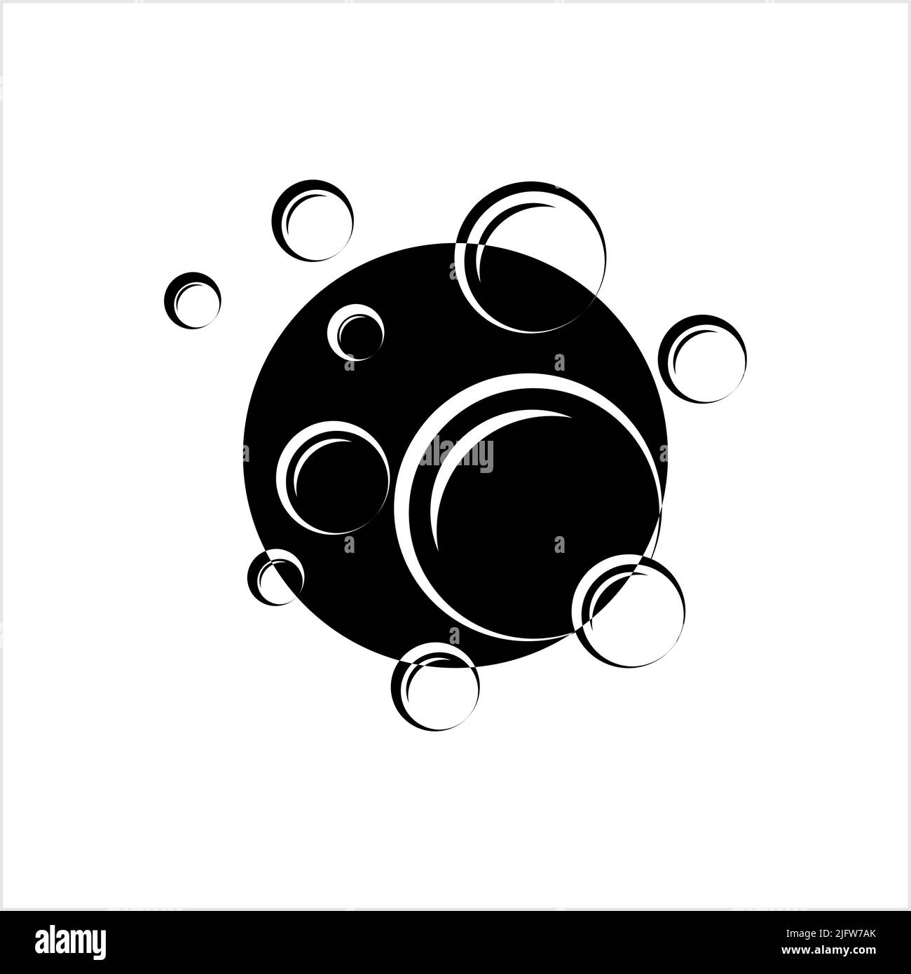 Bubble Icon, Water Bubble Icon Vector Art Illustration Stock Vector ...