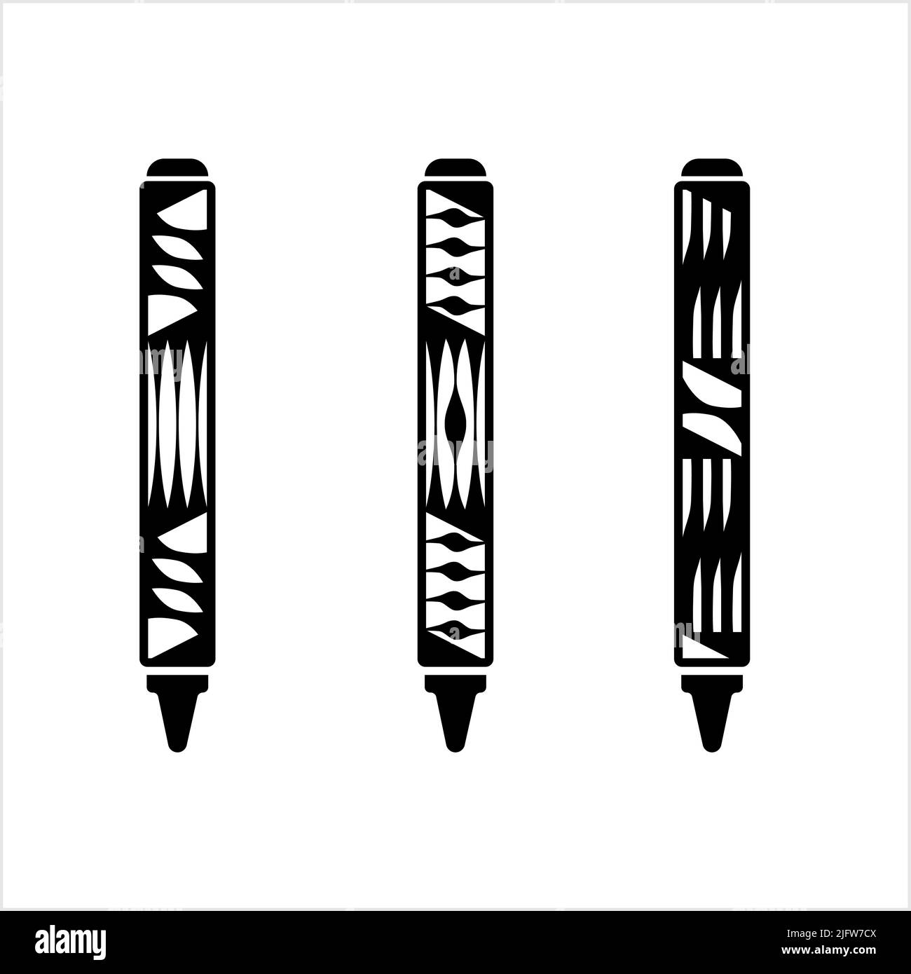 Crayon Icon, Drawing Crayon Vector Art Illustration Stock Vector Image ...